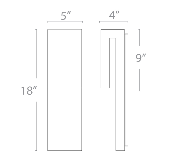 Double Down WS-W13718-BK Applique Murale Modern Forms – Au Courant Lighting